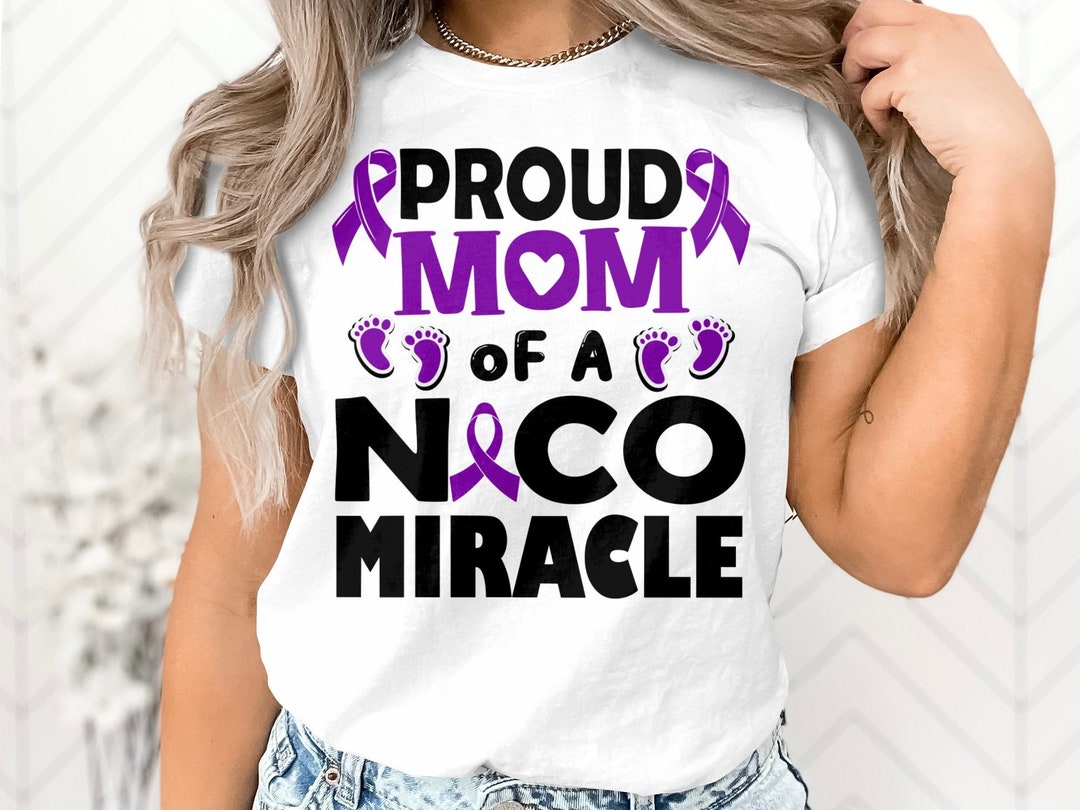 Prematurity Awareness Svg Png, Proud Mom of a Nico Miracle Svg, Purple ...