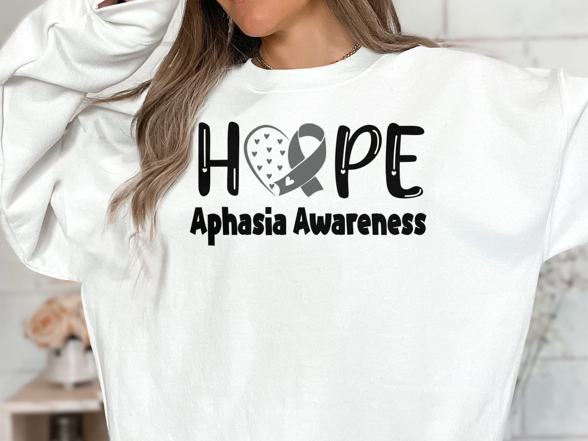 Aphasia Awareness Svg Png Hope Svg Gray Ribbon Svg Aphasia - Etsy