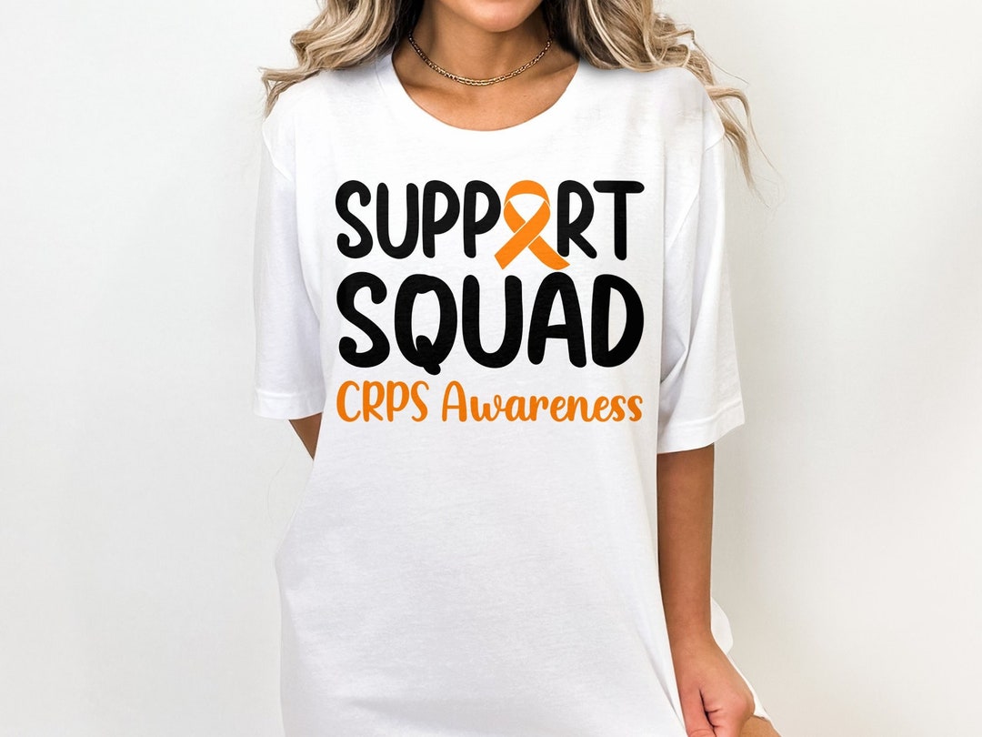 CRPS Awareness Svg Png, Support Squad Svg, Orange Ribbon Svg, Complex ...
