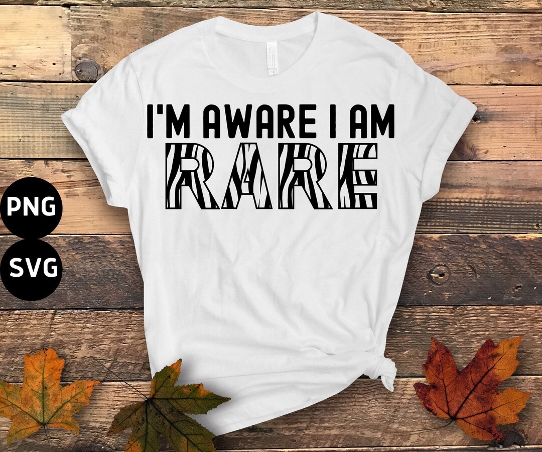 I'm Aware I Am Rare Svg, Rare Disease Awareness Svg Png, Zebra Ribbon ...