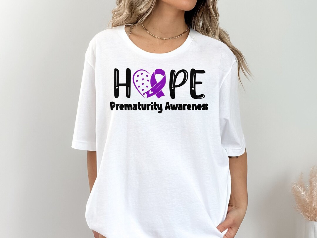 Prematurity Awareness Svg Png, HOPE Svg, Purple Ribbon Svg, Preemie ...