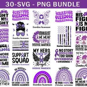 Overdose Awareness Svg Png Bundle, Retro Overdose Awareness Svg Png ...