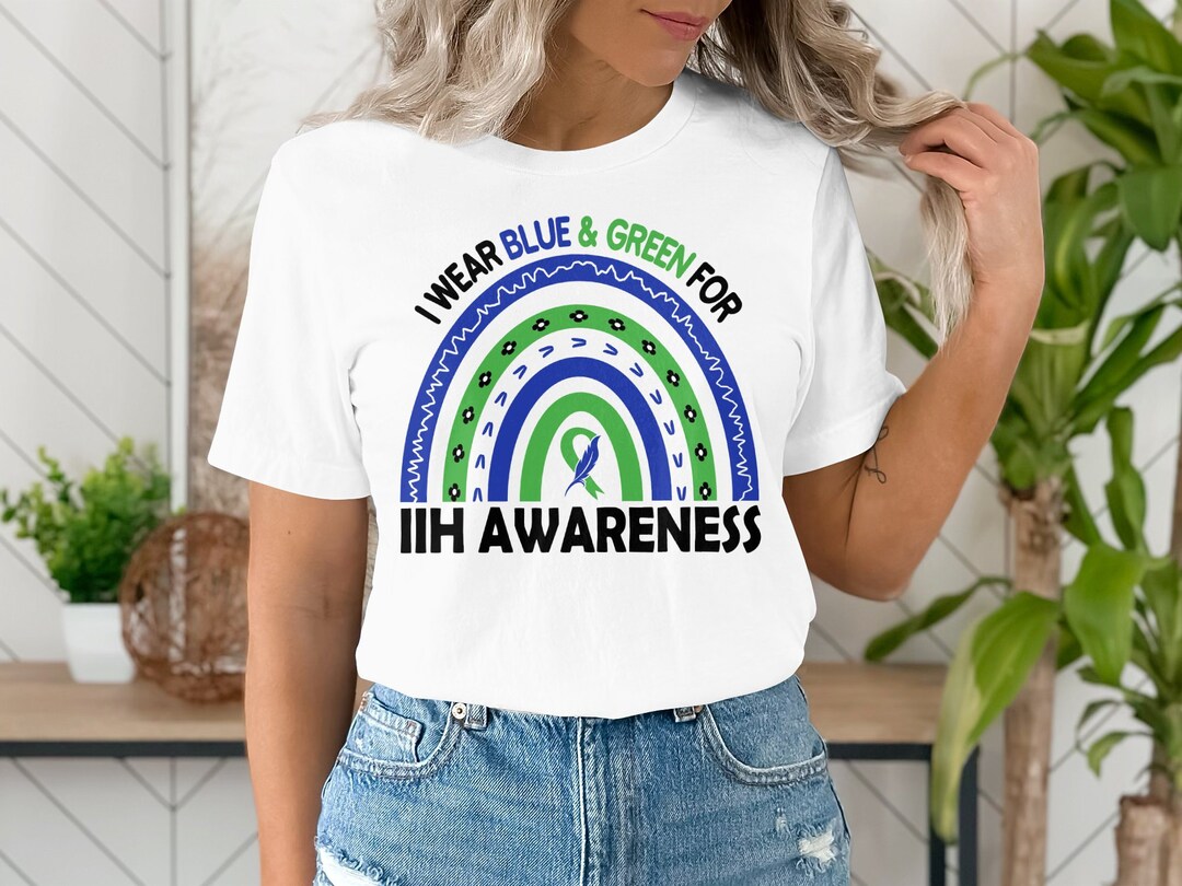 Idiopathic Intracranial Hypertension Svg, I Wear Blue & Green for IIH ...