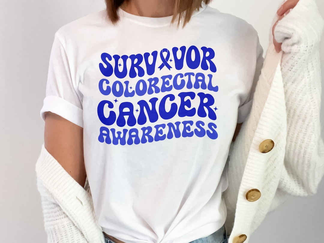 Retro Survivor Colorectal Cancer Svg, Colorectal Cancer Awareness Svg ...