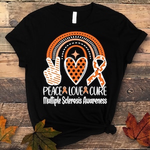 Multiple Sclerosis Awareness PNG SVG, Peace Love Curepng, Multiple ...