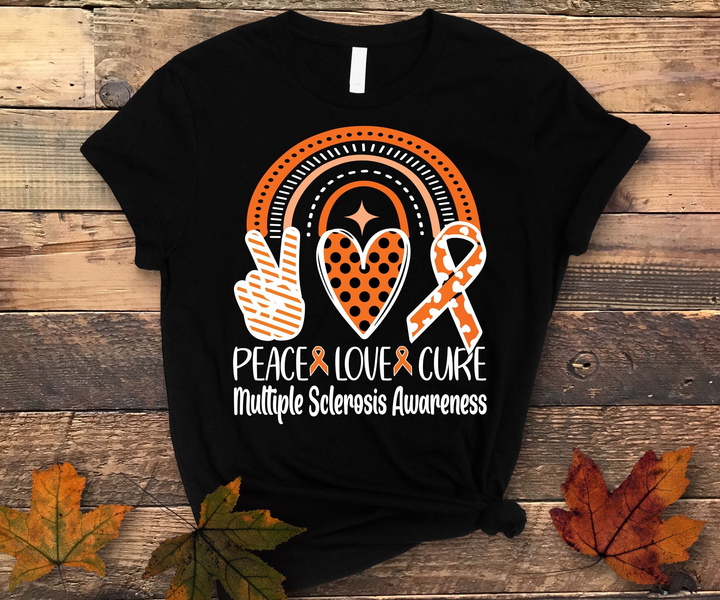 Multiple Sclerosis Awareness PNG SVG, Peace Love Curepng, Multiple ...
