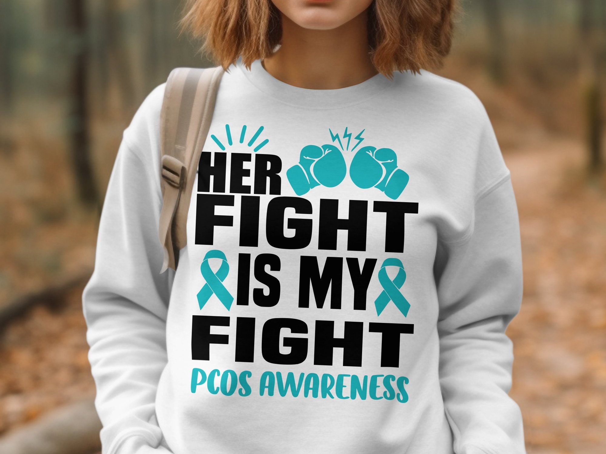 PCOS Awareness Svg Png Her Fight is My Fight Svg Ovary - Etsy