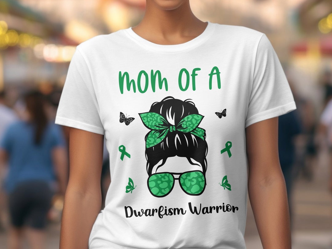 Dwarfism Awareness Svg Png, Mom of a Dwarfism Warrior Messy Bun Svg ...
