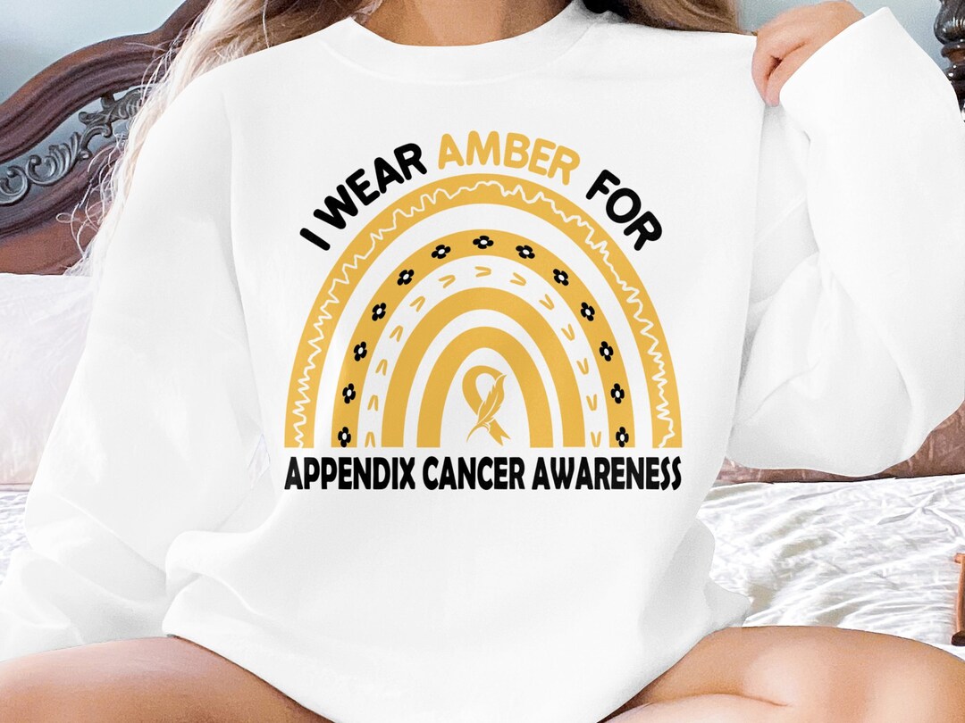 I Wear Amber for Appendix Cancer Svg, Appendix Cancer Awareness Png ...
