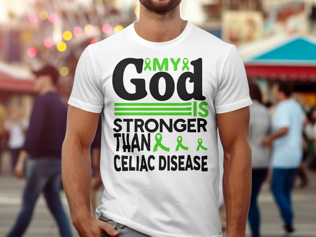 Gluten Free Svg, Celiac Disease Awareness Svg, My God is Stronger Than ...