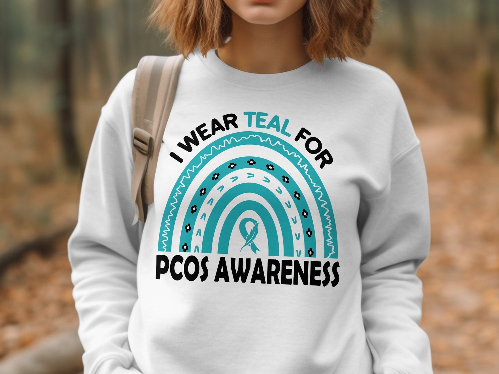 PCOS Awareness Svg Png, I Wear Teal for Svg, Ovary Syndrome Teal Ribbon ...