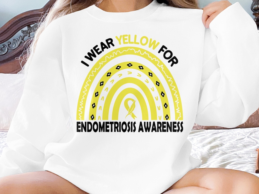 Endometriosis Awareness Svg Png, I Wear Yellow for Endometriosis ...