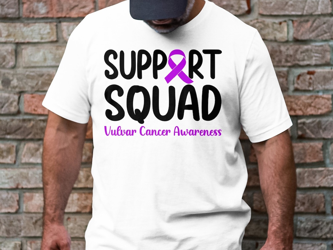 Vulvar Cancer Awareness Svg Png, Support Squad Svg Png, Purple Ribbon ...