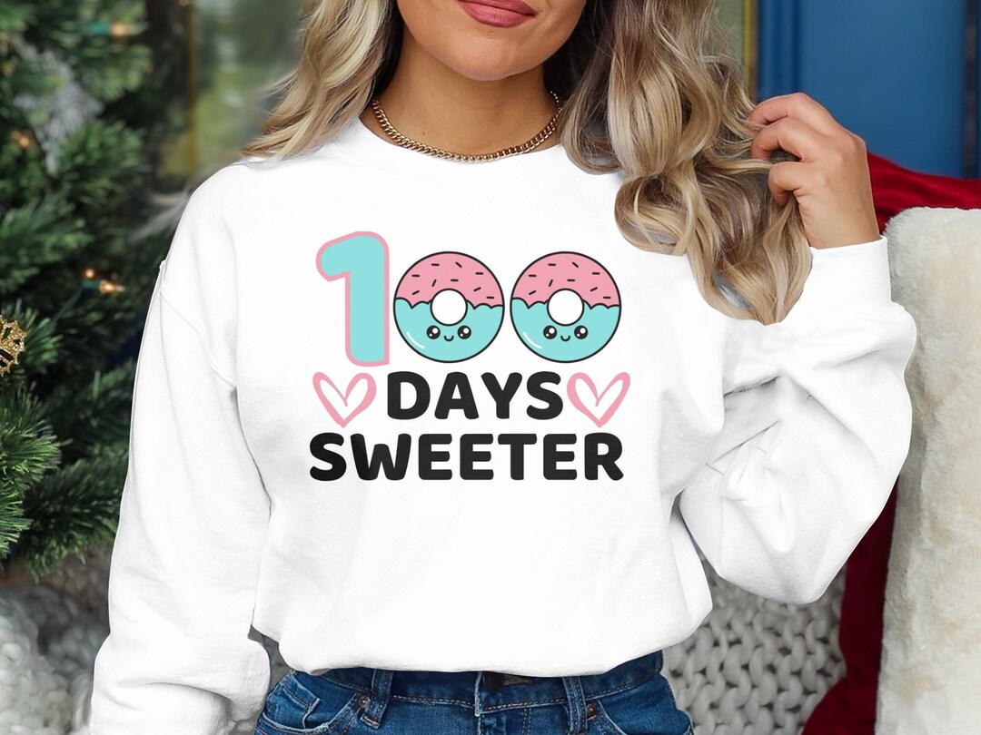 100 Days Sweeter Svg Png, 100 Days of School Kids Png, 100th Day of ...
