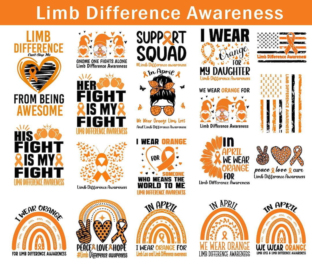 Limb Difference Awareness Svg Bundle, Limb Loss Awareness Png Bundle ...