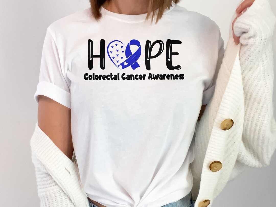 Hope Svg, Colorectal Cancer Awareness Svg Png, Blue Ribbon Svg Cricut ...