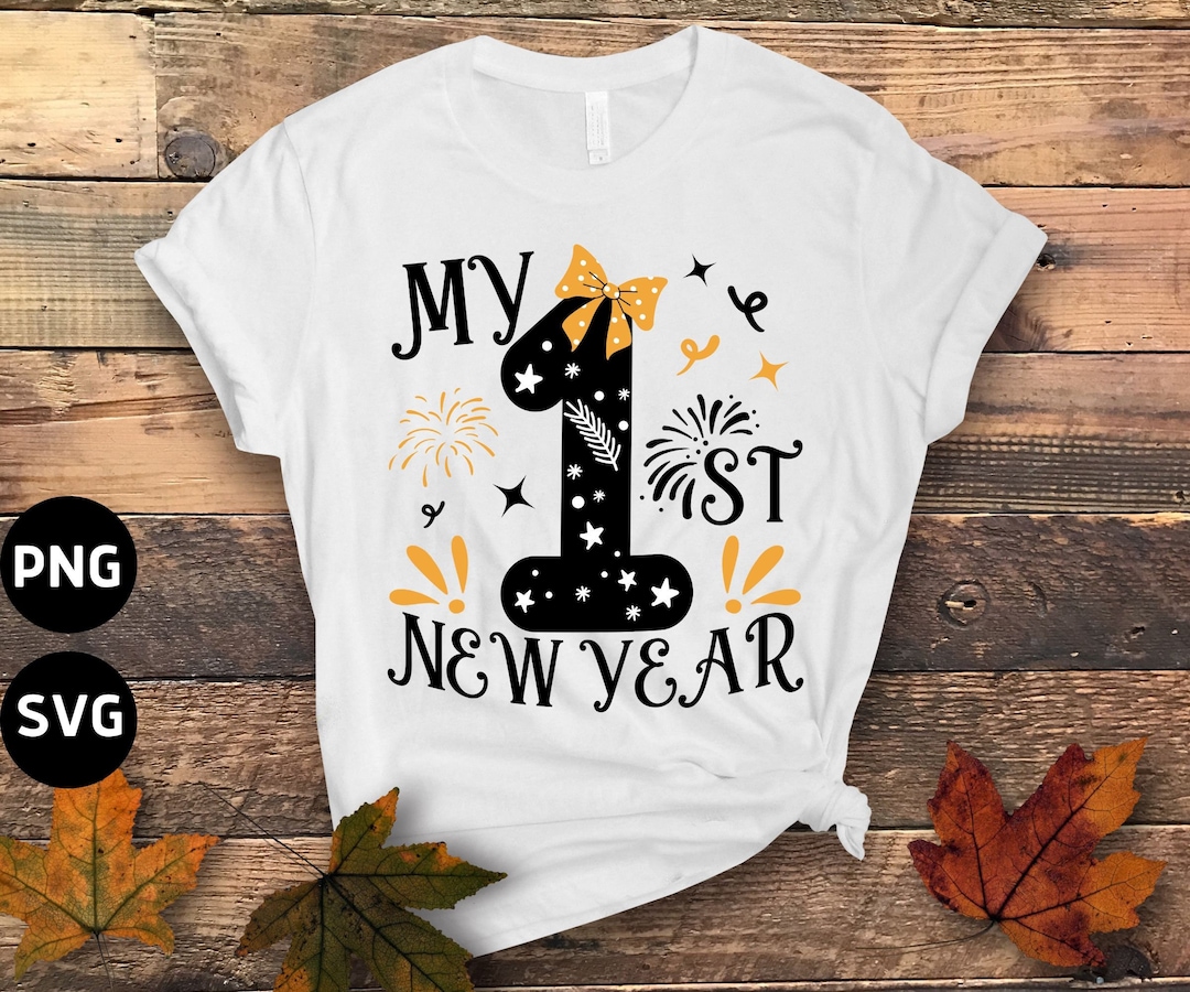 My First New Year PNG SVG , Baby New Year Number Design , New Year ...