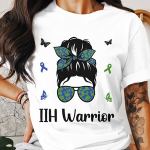 IIH Warrior Messy Bun Png Svg, Idiopathic Intracranial Hypertension Svg ...