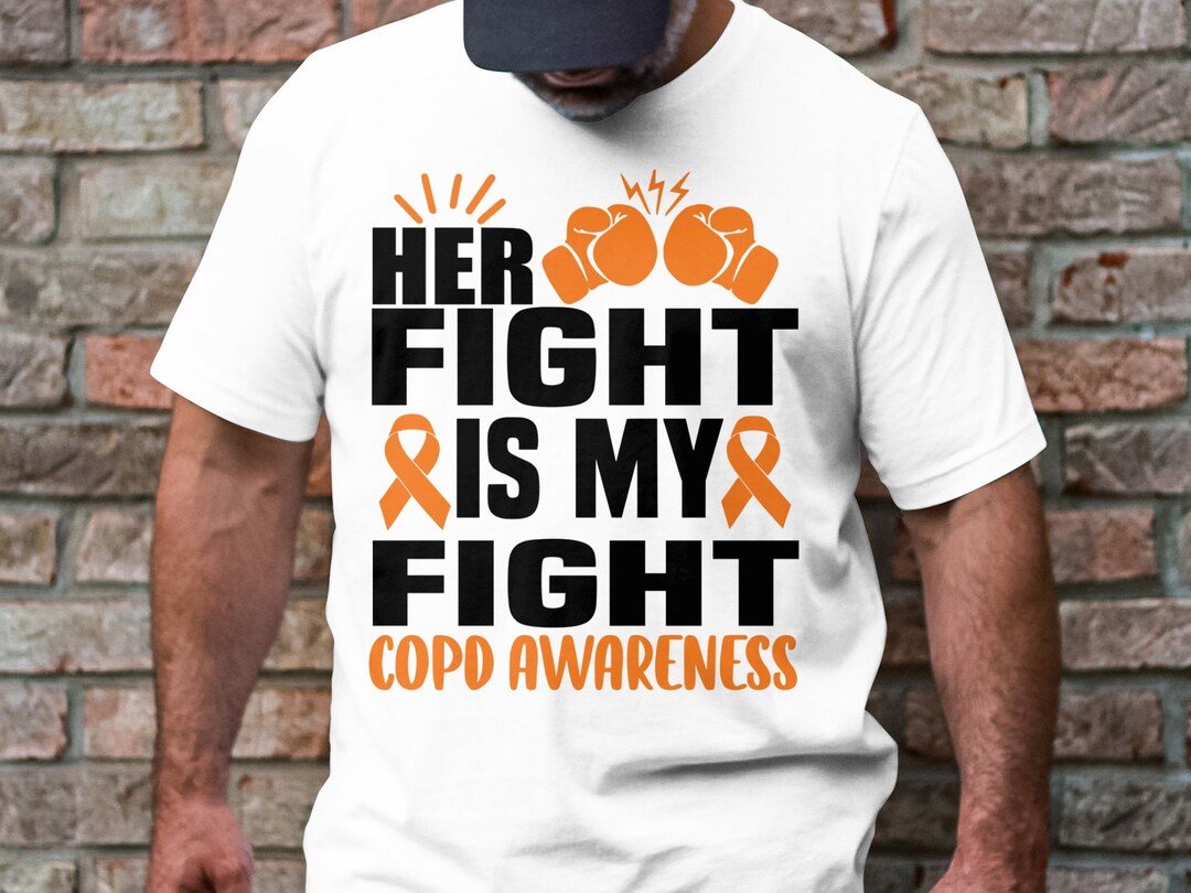 COPD Awareness Svg Png, Her Fight is My Fight Svg Png, Orange Ribbon ...