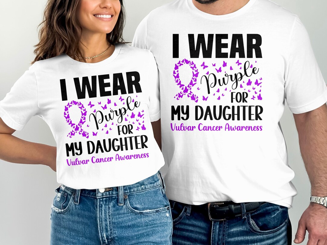 Vulvar Cancer Awareness Svg Png, I Wear Purple for My Daughter Svg Png ...