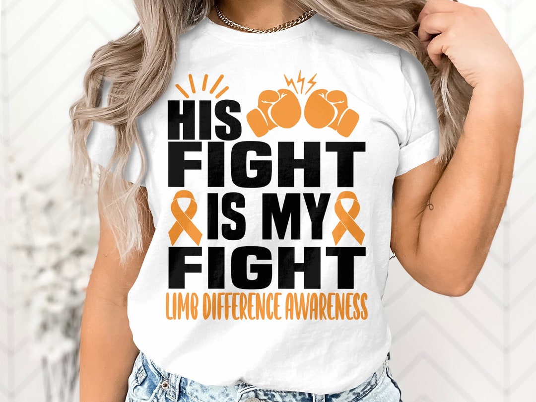Limb Loss Awareness Svg Png, His Fight is My Fight Svg, Orange Ribbon ...