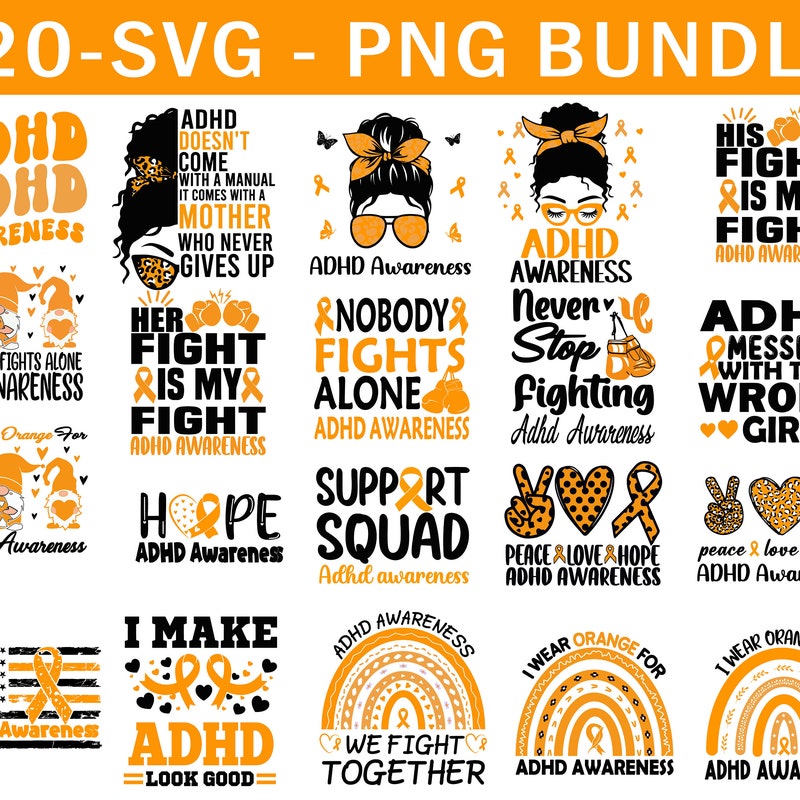 Adhd Awareness Ribbon - Etsy