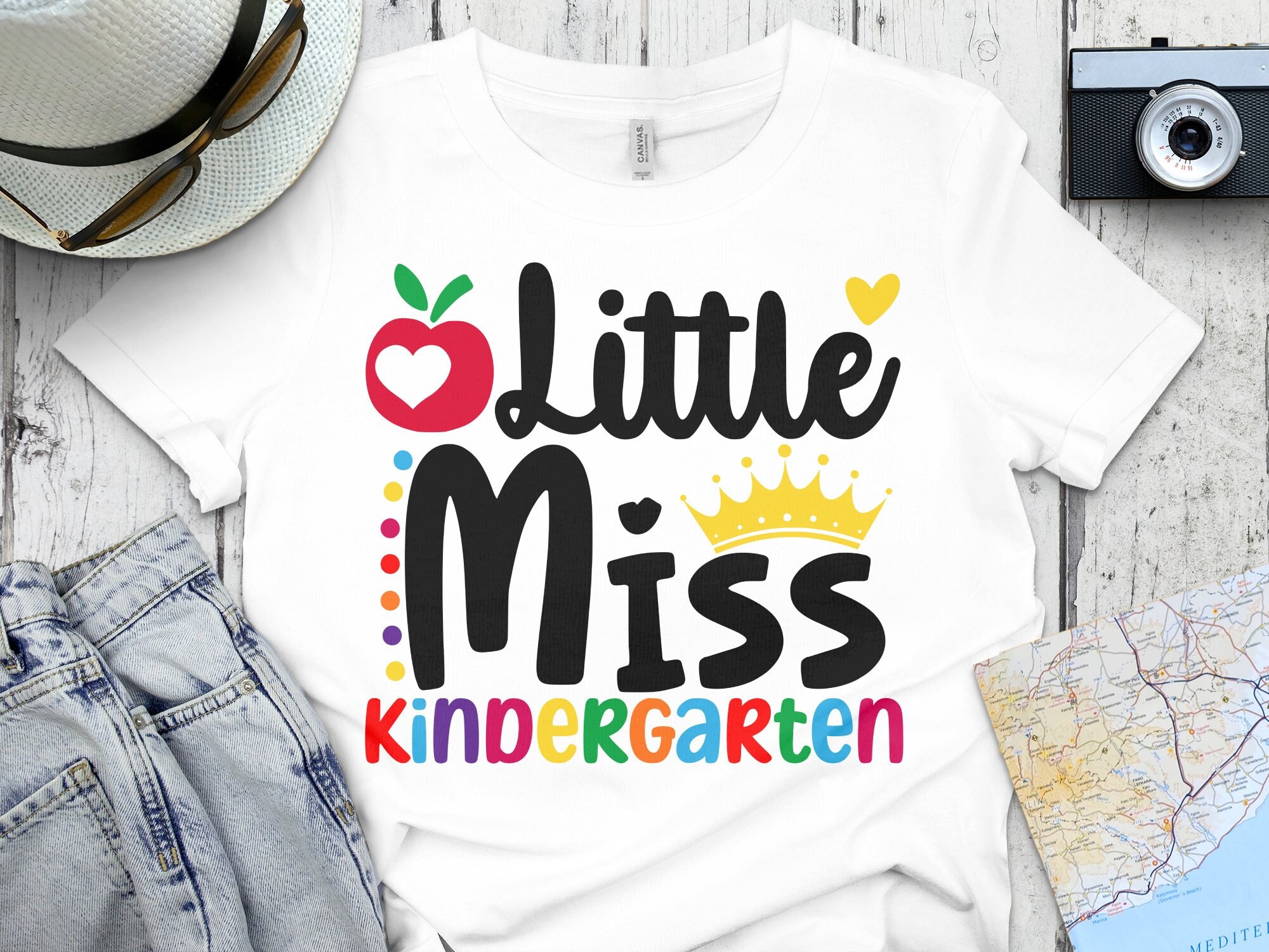 Little Miss Kindergarten Png Svg Back to School Svg 1st Day - Etsy