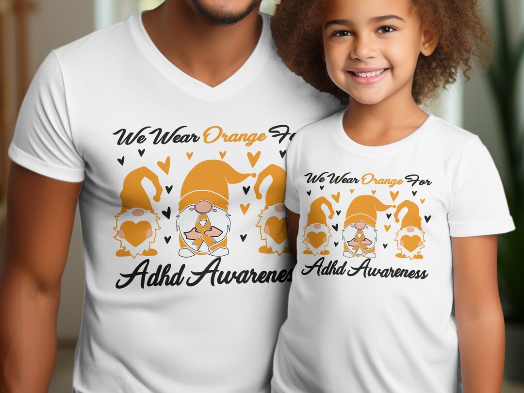 ADHD Awareness Svg Png, We Wear Orange for Svg, Orange Ribbon Svg ...