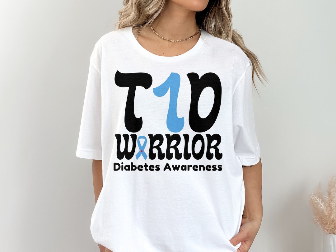 Diabetes Awareness Svg Png, T1d Warrior Png Svg, Blue Ribbon Svg, Type ...