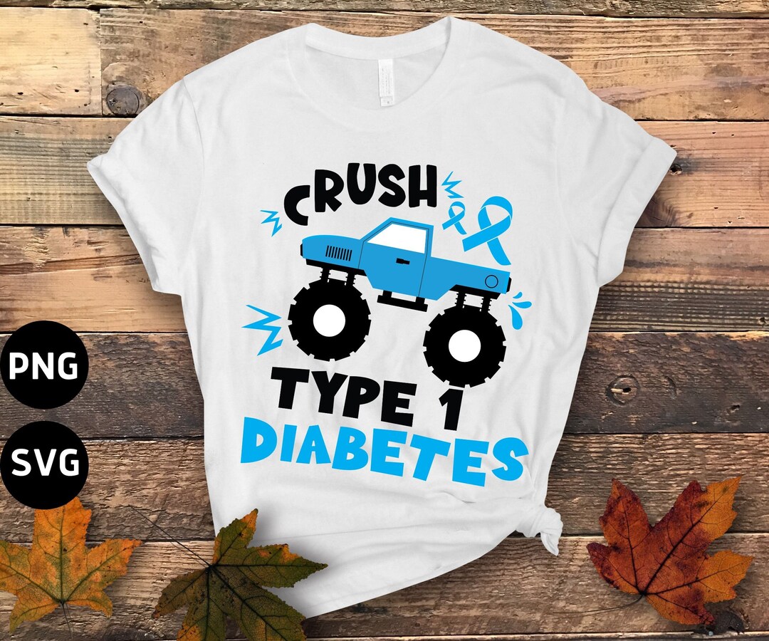 Diabetes Awareness Svg Png, Crush Type 1 Diabetes Svg, Blue Ribbon Svg ...