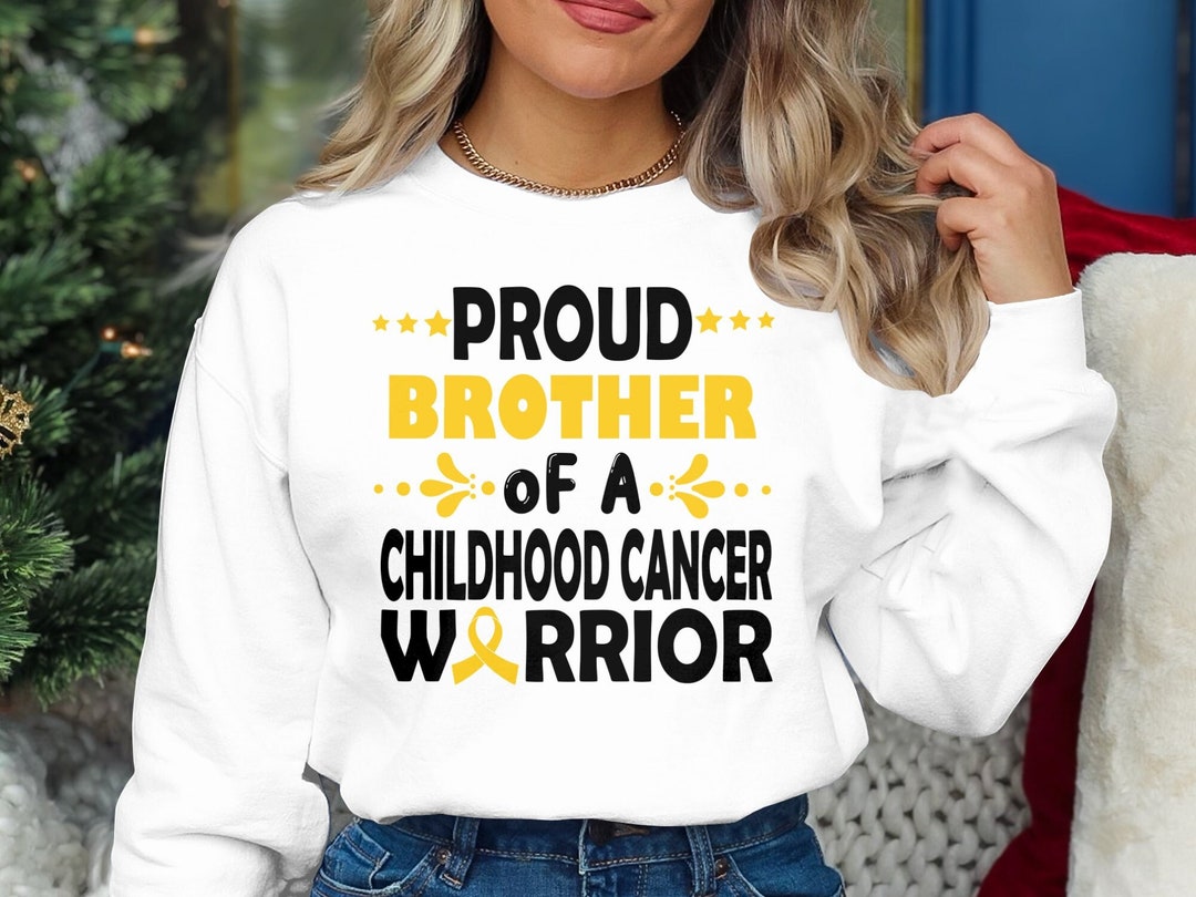 Childhood Cancer Awareness Svg Png, Proud Brother of a Childhood Cancer ...