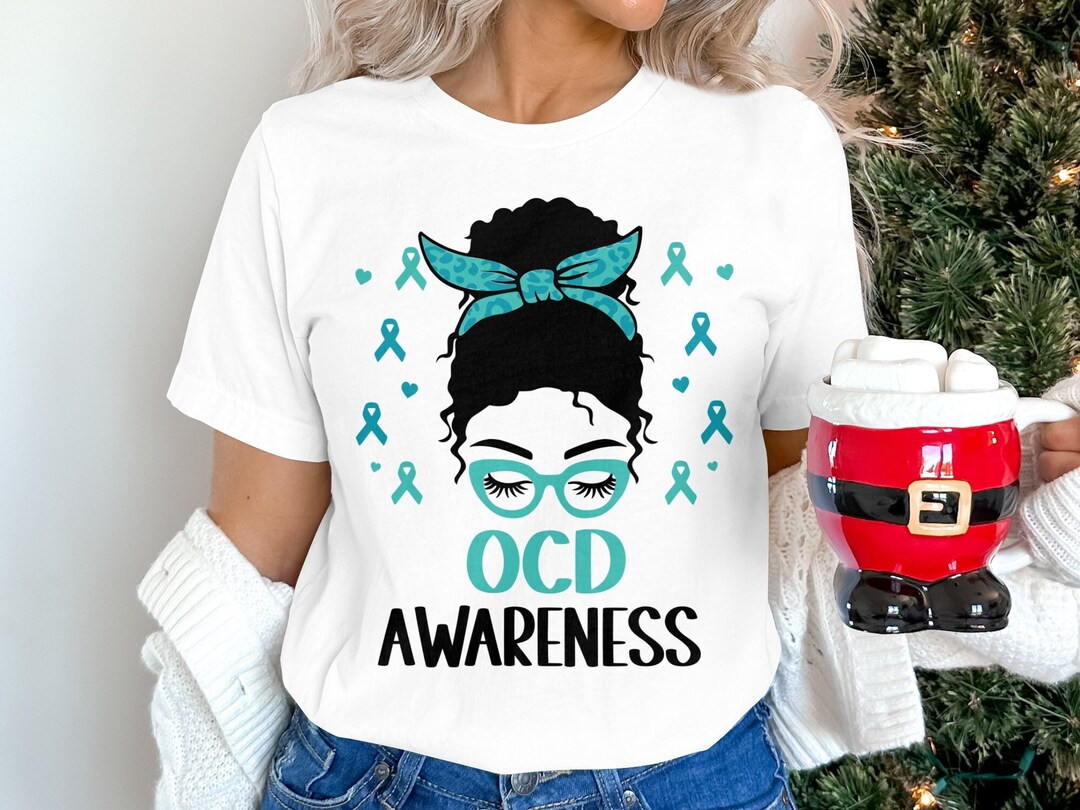 OCD Awareness Svg Png, OCD Messy Bun Svg, Obsessive Compulsive Disorder ...