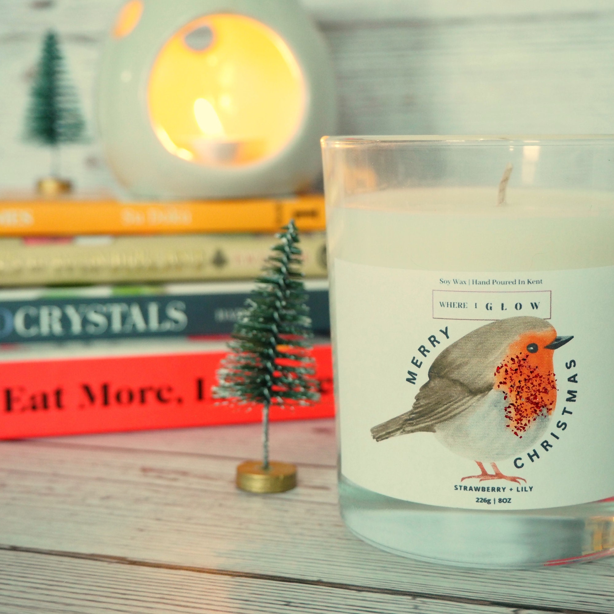 Robin Candle Christmas Gift Robin Christmas Candle Scented Soy - Etsy UK