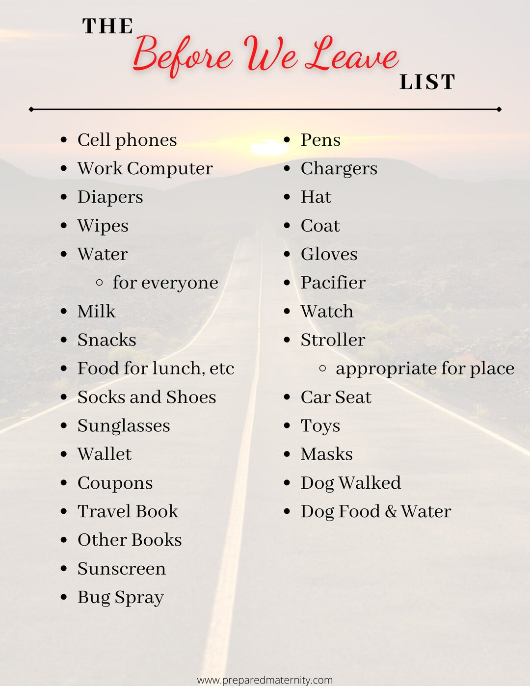 Before We Leave List - Etsy