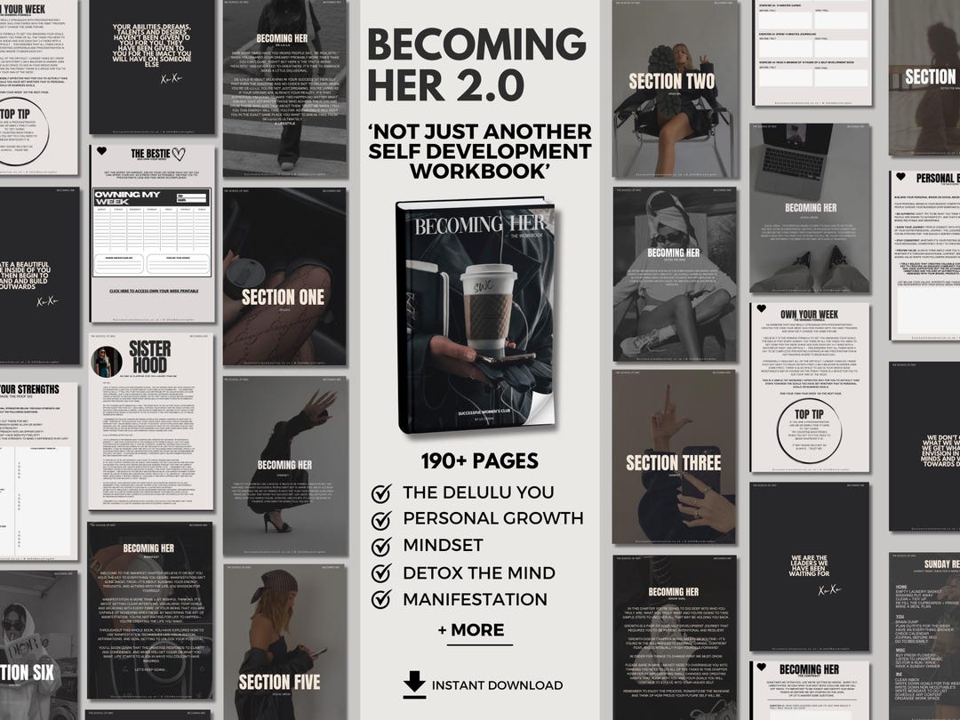 Becoming Her Self-development Workbook for Ambitous Women Personal ...