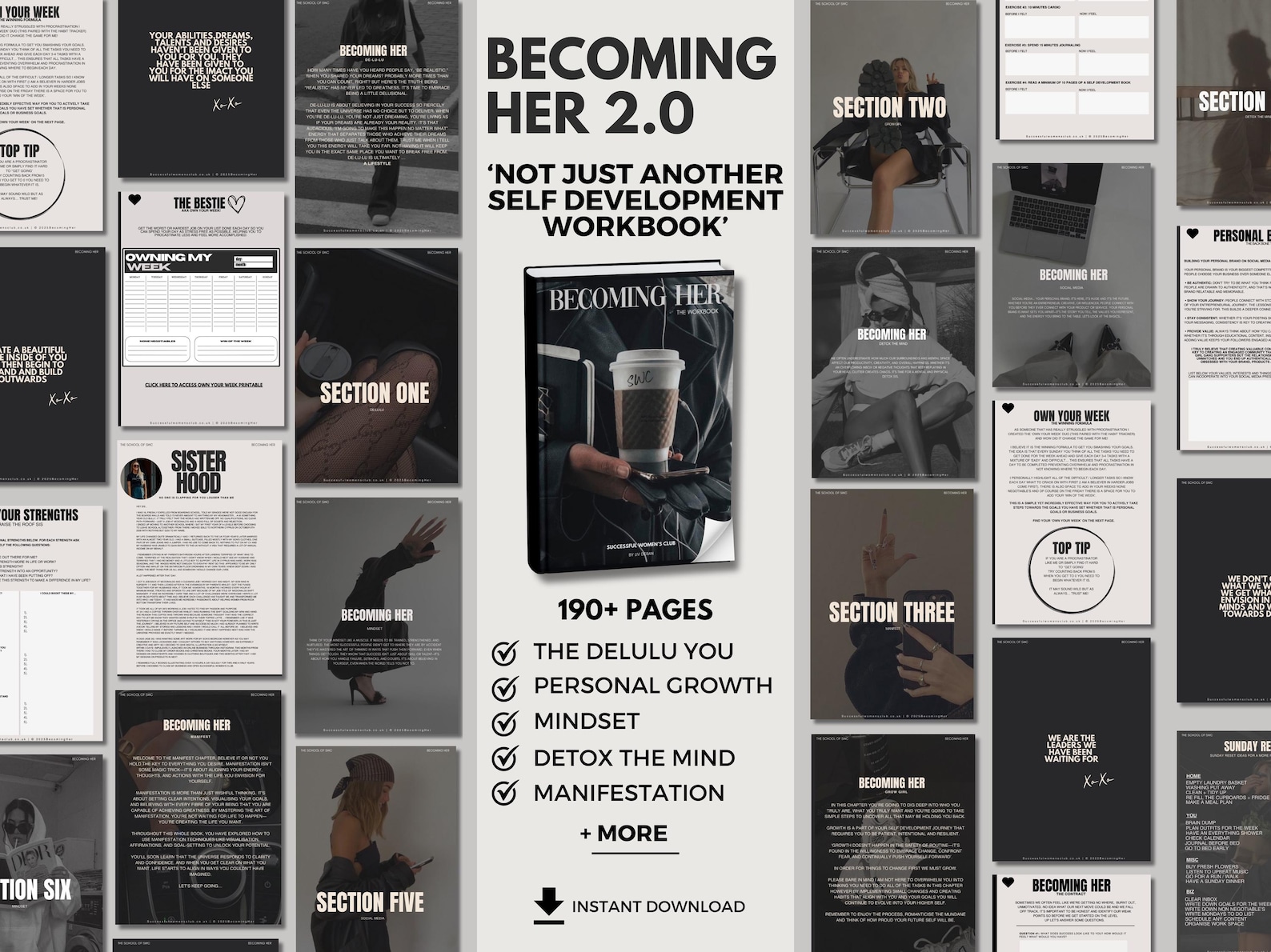 Becoming Her Self-development Workbook for Ambitous Women | Personal ...