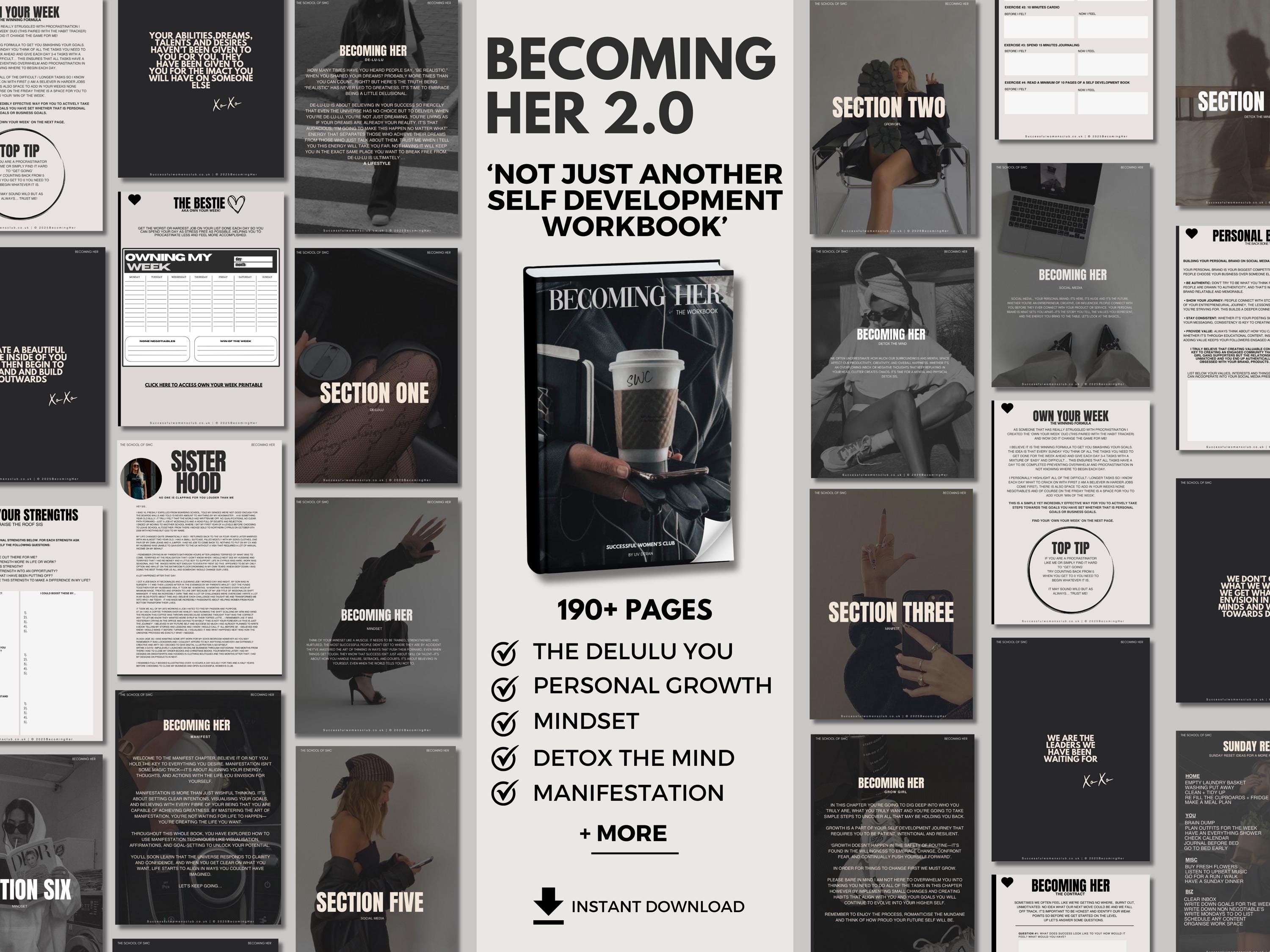 Becoming Her Self-development Workbook for Ambitous Women | Personal ...