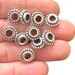 5 Silver Metal Disc Beads Antique Silver Plated Spacer Beads - Etsy