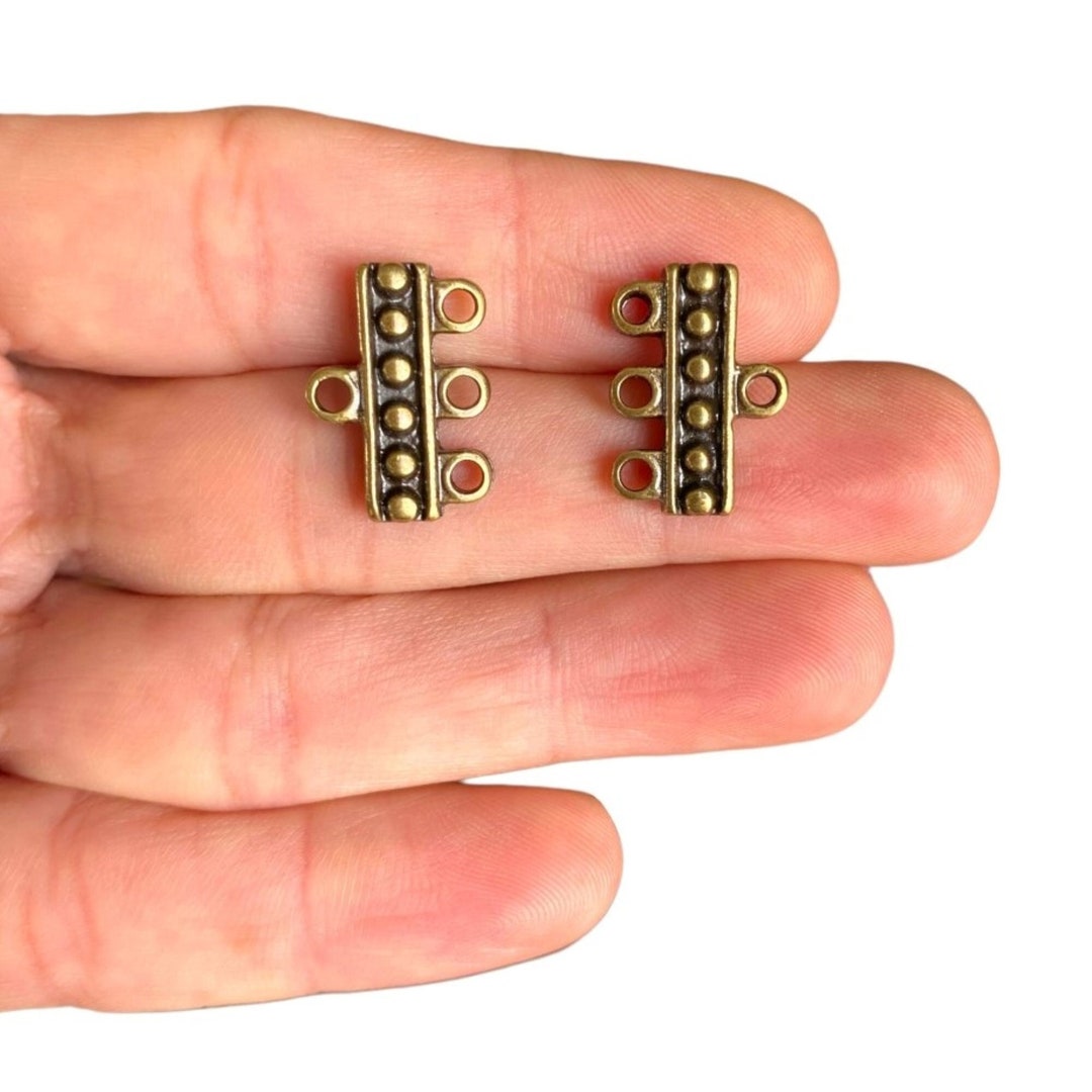 2 Bronze Separator Bar - Antique Bronze Plated Connector Findings ...