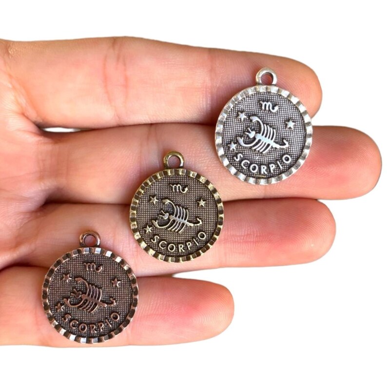 Antique Copper Scorpio Zodiac Charm – Rustic Scorpion Pendant ...