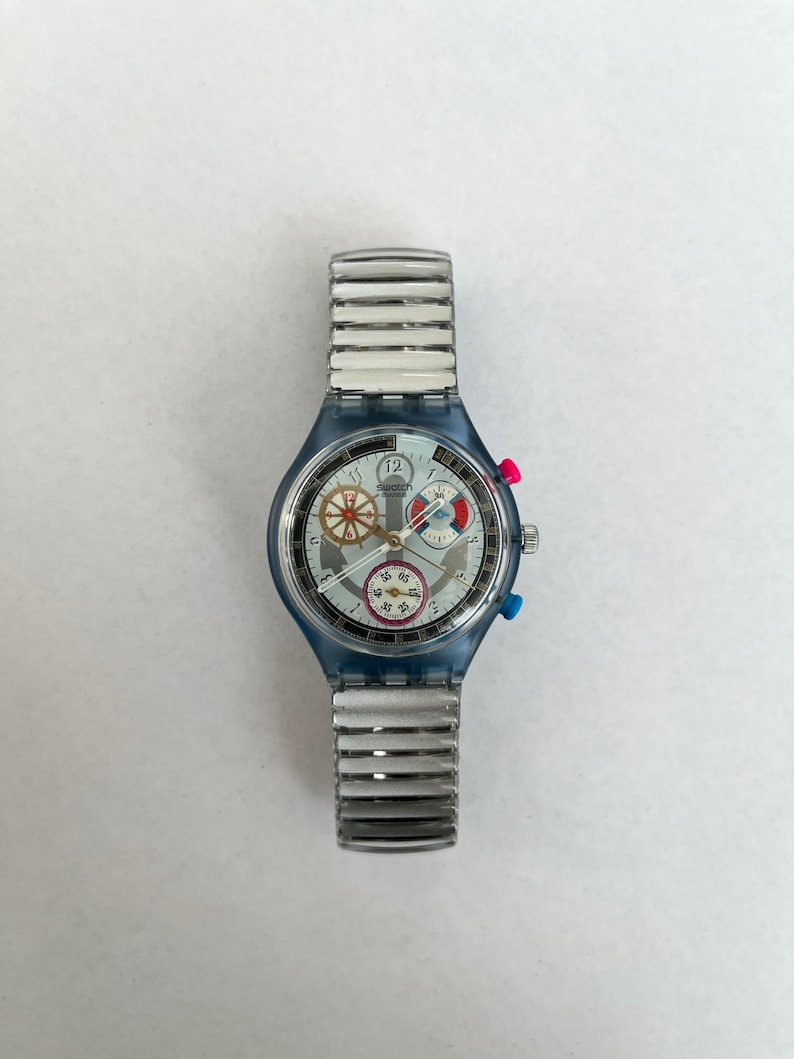 Swatch Chrono POWER STEEL SCN110 New and Unworn Size L - Etsy UK