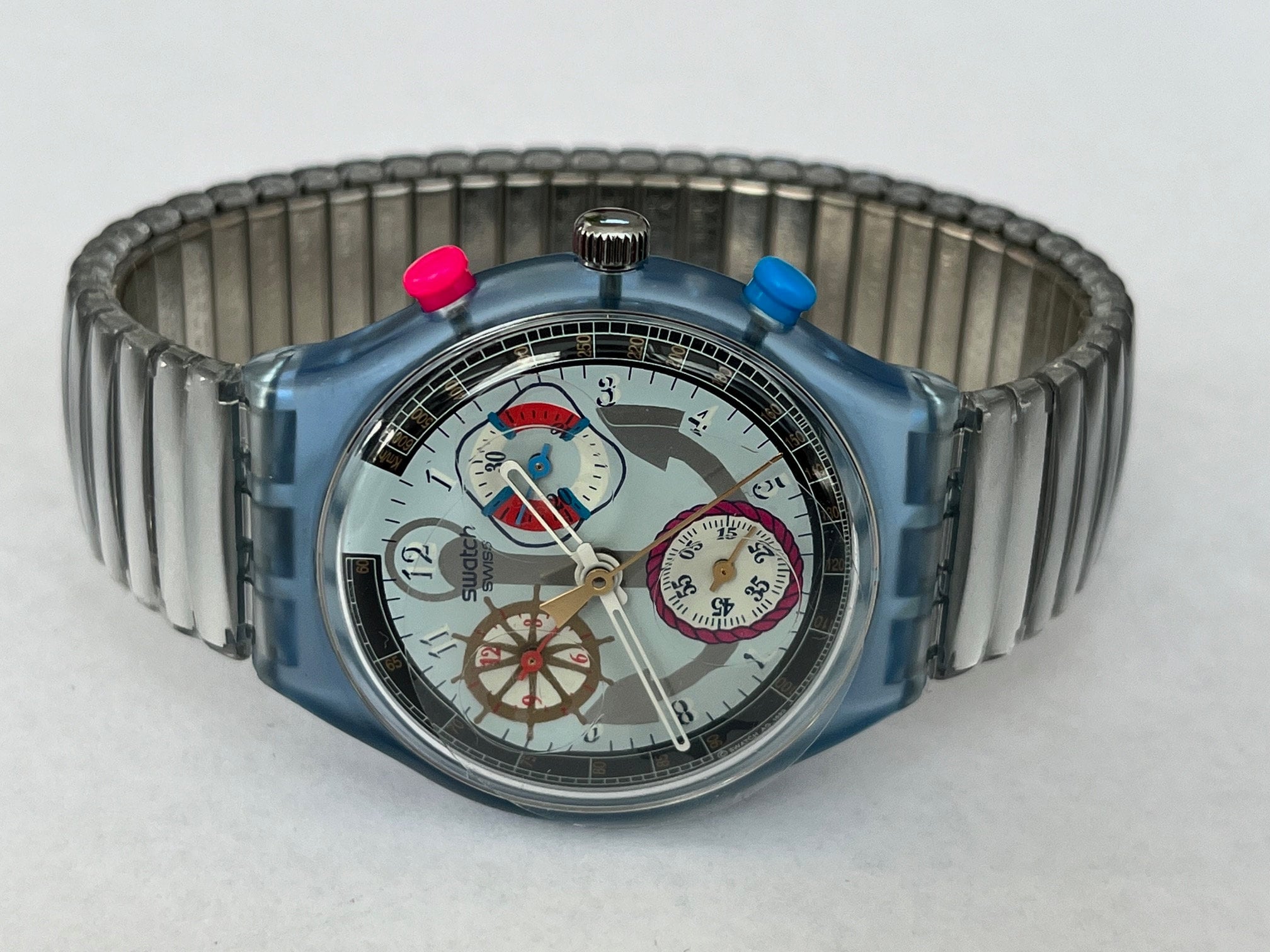 Swatch Chrono POWER STEEL SCN110 New and Unworn Size L - Etsy UK