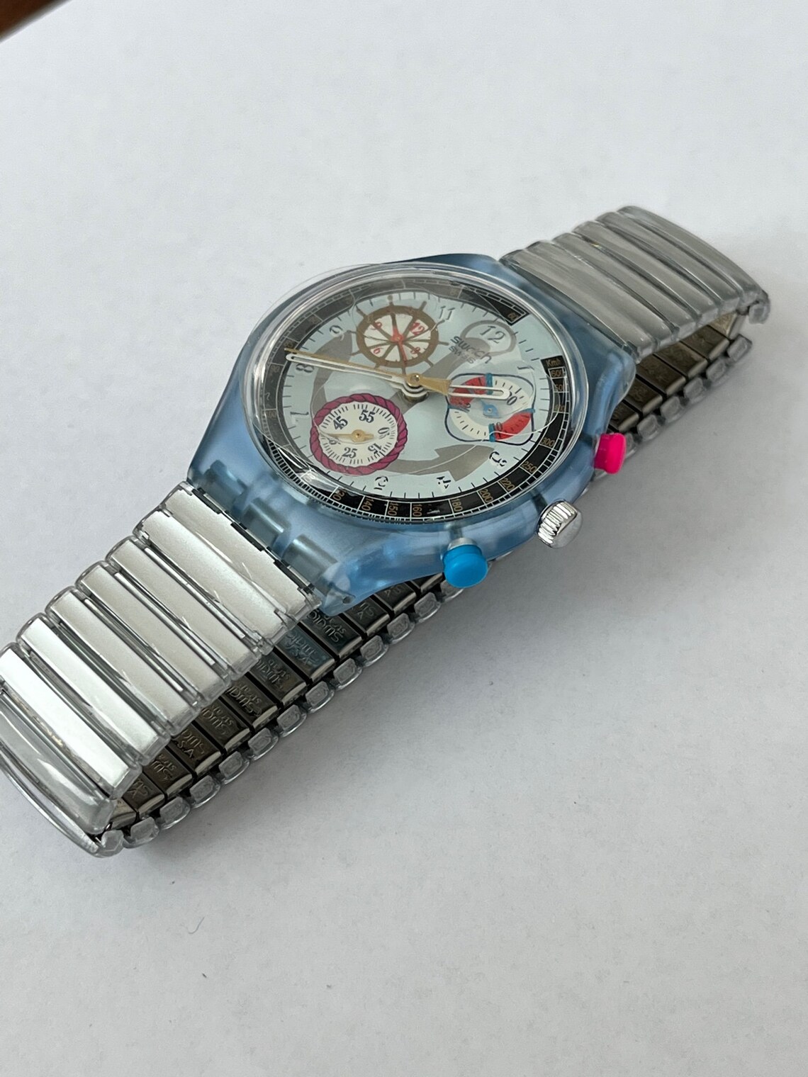 Swatch Chrono POWER STEEL SCN110 New and Unworn Size L - Etsy UK
