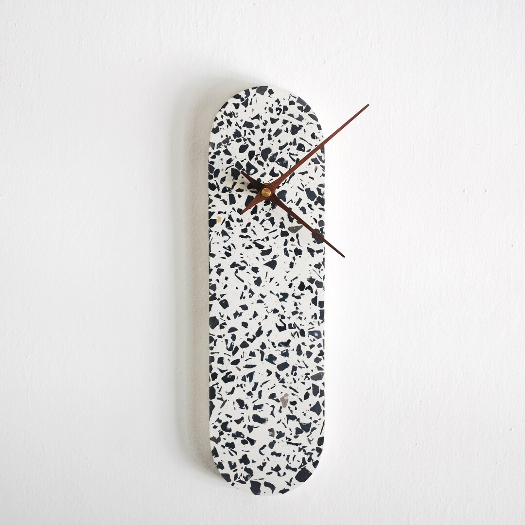 Terrazzo Wall Clock: Modern Stone & Concrete, Nordic Design - Etsy