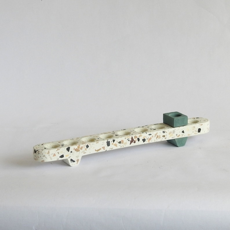 Menorah, Terrazzo Menorah, Hanukkah Menorah, Jewish Menorah for ...
