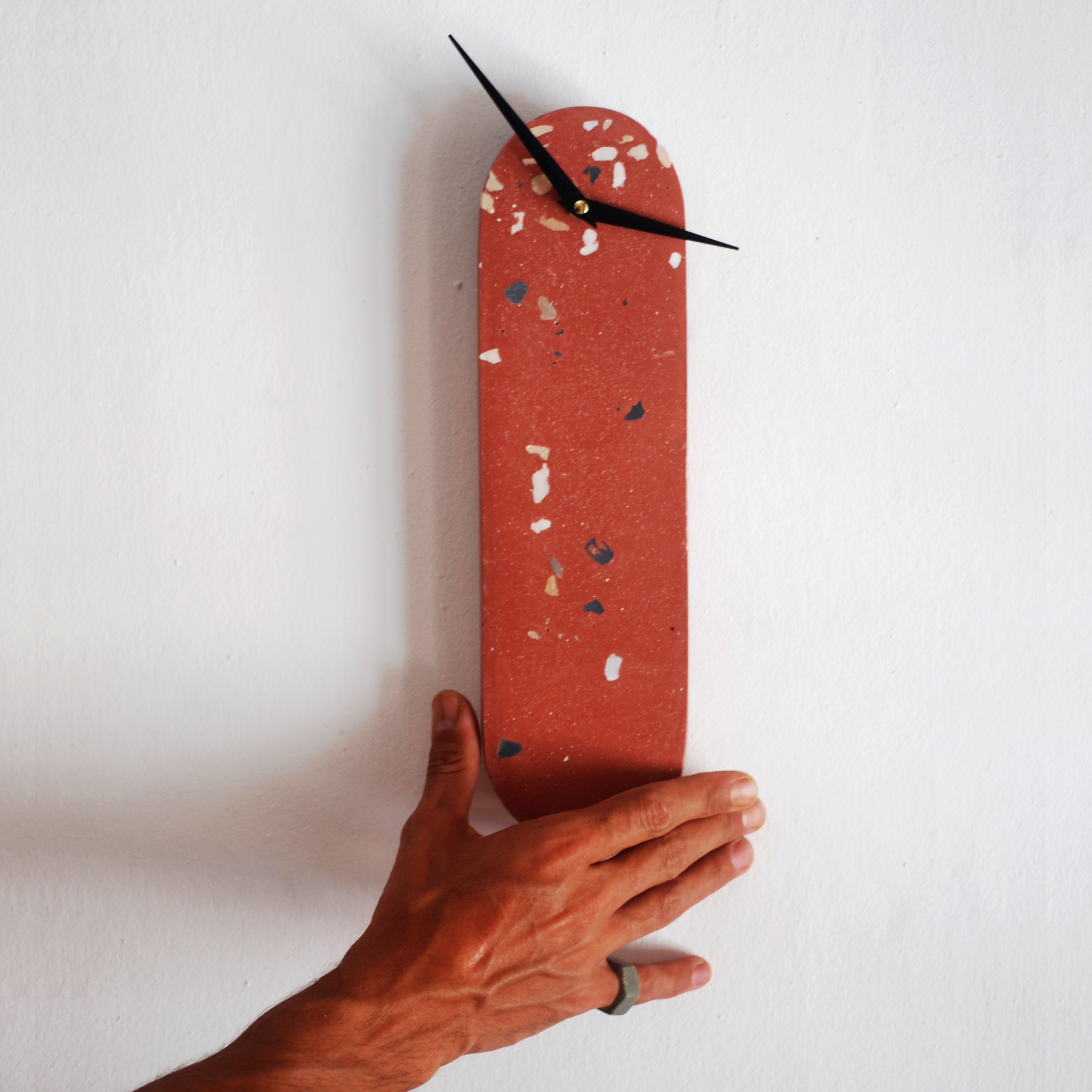 Terrazzo Wall Clock: Modern Stone & Concrete, Nordic Design - Etsy
