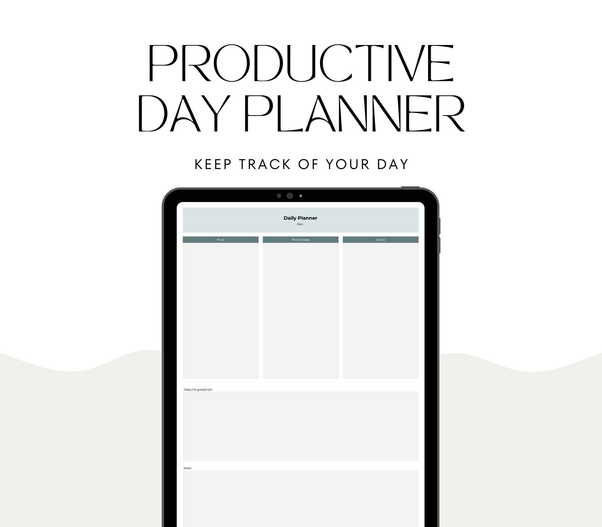 Productive Day Planner Printable Planner Productivity Daily Schedule - Etsy