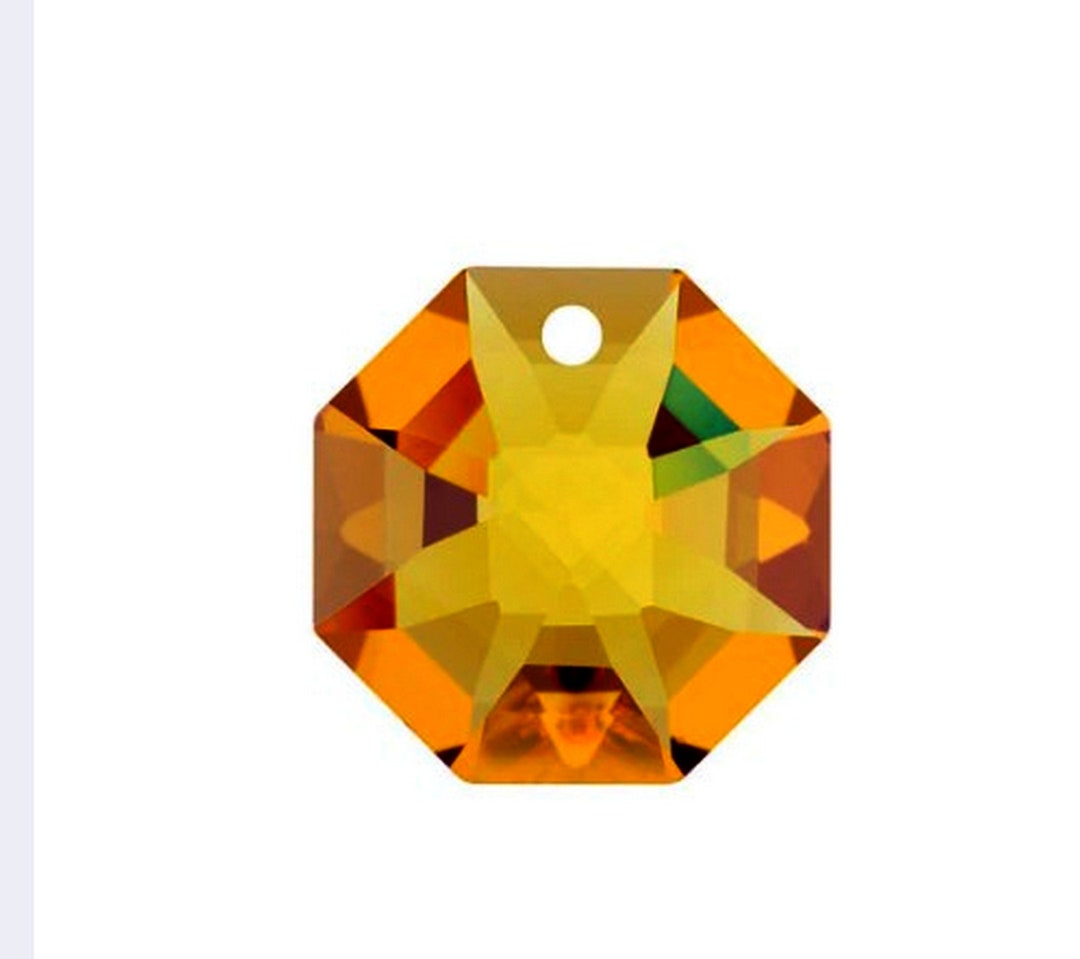 35 Swarovski Crystal 14 Mm 1-hole Octagon Prisms TOPAZ - Etsy