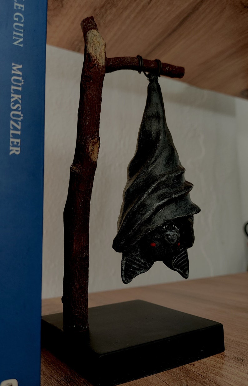 Bat Statue Halloween Gift Bat Gothic Decoration - Etsy