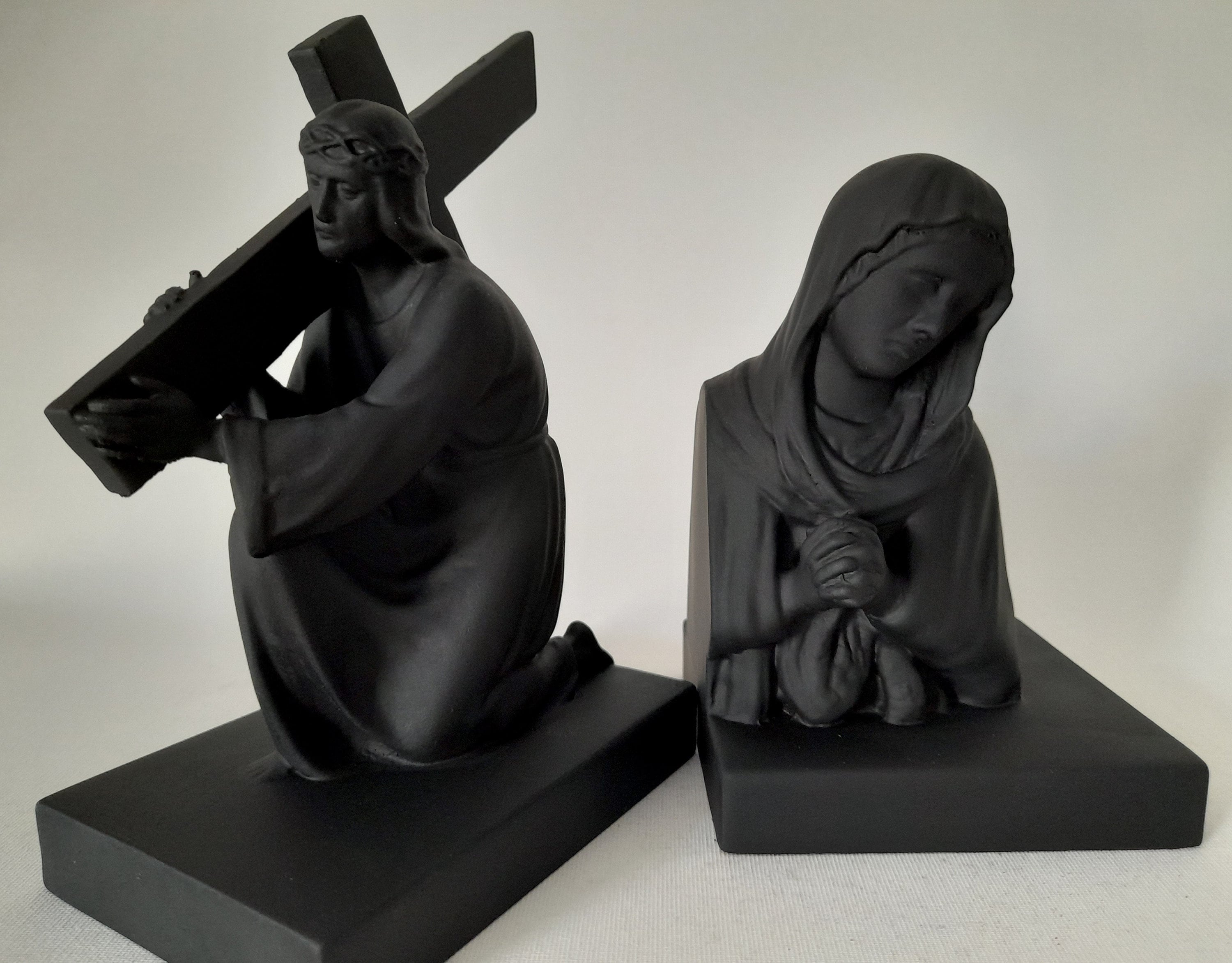 Jesus Christ and Mary Bookends - Etsy